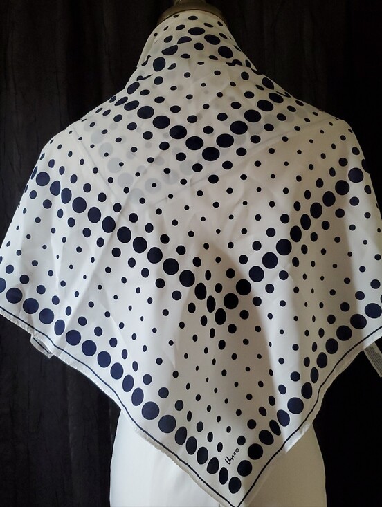 Vera Neumann | Accessories | Logo Vera Neumann Silky Scarf White Blue ...